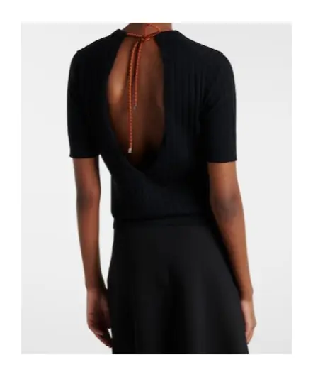 Plan C Ribbed-knit Cotton Top