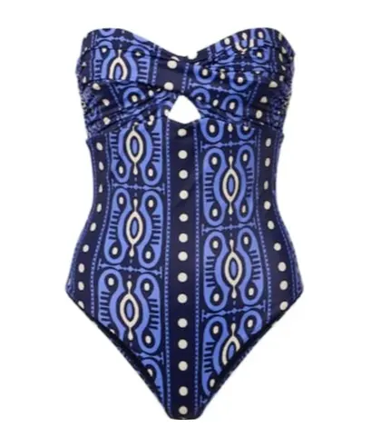 Johanna Ortiz Printed Cutout Swimsuit