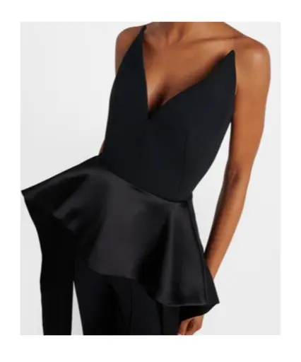 Maticevski Frame Peplum Satin Top