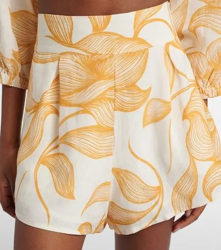 ADRIANA DEGREAS Wide-leg Printed Shorts