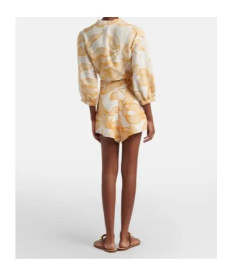 ADRIANA DEGREAS Wide-leg Printed Shorts