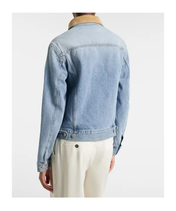 RÓHE Suede-trimmed Denim Jacket