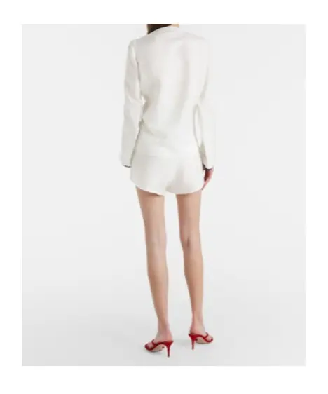 ADRIANA DEGREAS Linen-blend Bermuda Shorts With Contrast Trims