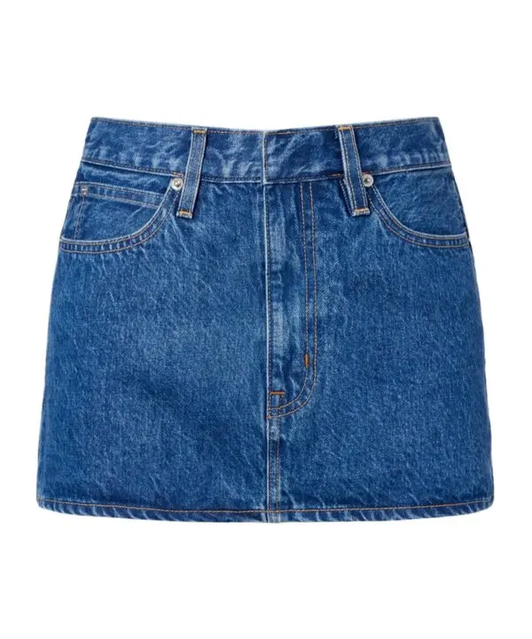 SLVRLAKE Micro Denim Miniskirt - Blue