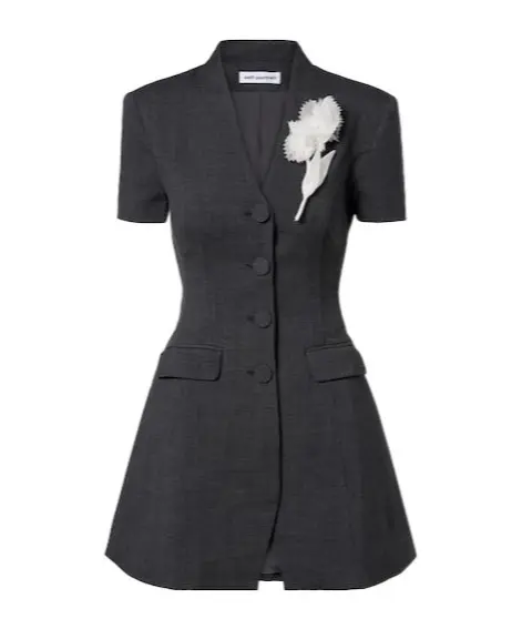 SELF-PORTRAIT Floral Mini Dress - Black