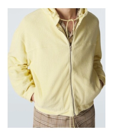 Auralee Cotton-blend Pile Zip-up Hoodie