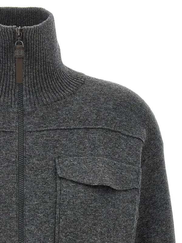 Brunello Cucinelli High Neck Cardigan