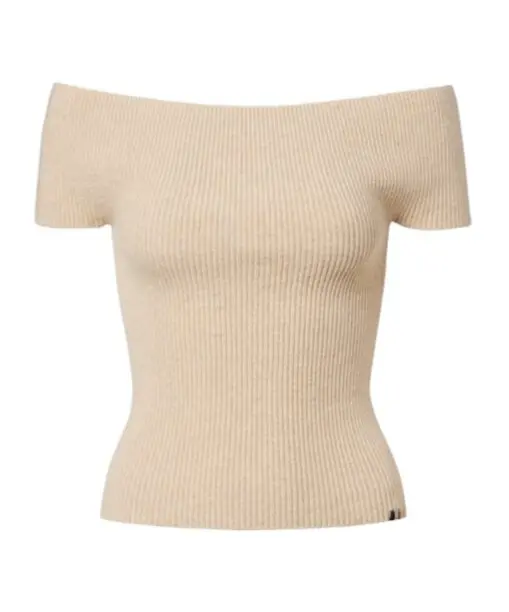 Extreme Cashmere N381 Libra Cashmere-blend Top - Nude