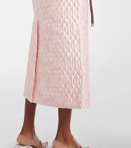Simone Rocha Floral Quilted Pencil Skirt