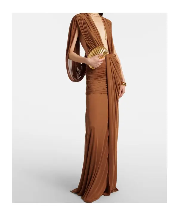 Christopher Esber Ripple Draped Jersey Gown