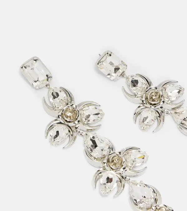 Magda Butrym Crystal-embellished Floral Drop Earrings