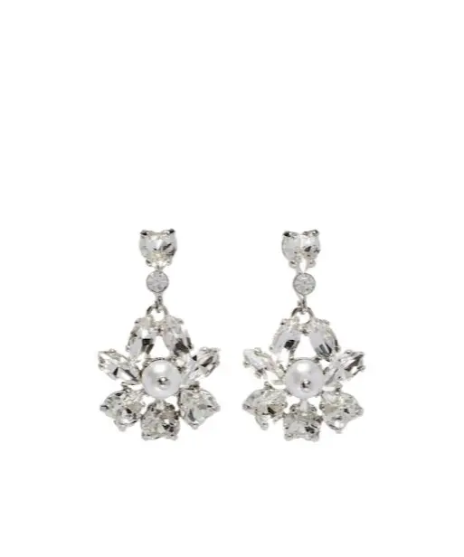 Simone Rocha Embellished Faux Pearl Drop Earrings