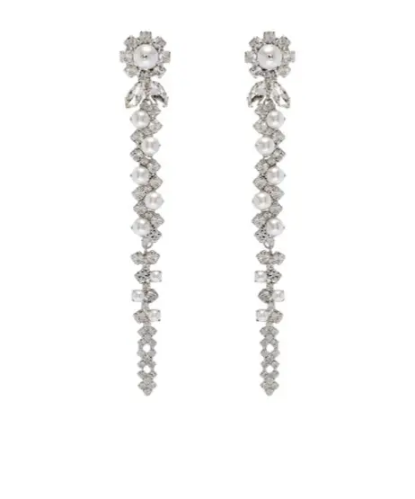 Simone Rocha Embellished Faux Pearl Drop Earrings