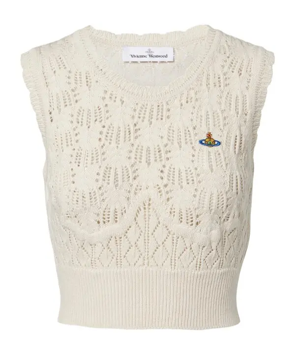 VIVIENNE WESTWOOD Cropped Cotton Vest - White