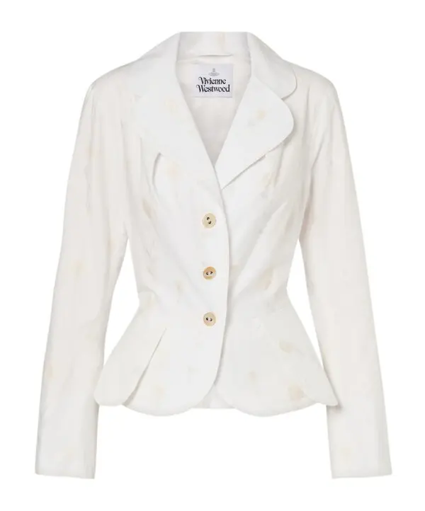 VIVIENNE WESTWOOD Floral Cotton Blend Suit Jacket