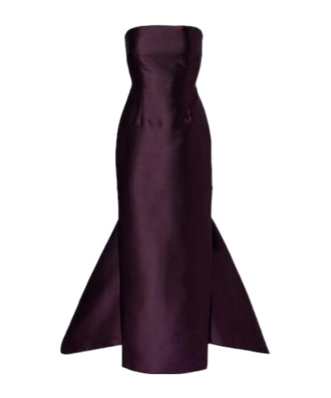 Solace Imani Satin Strapless Gown - Purple