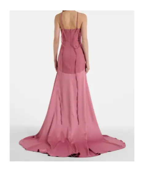 Solace Florie Satin-trimmed Halterneck Gown