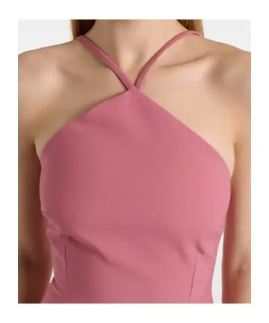 Solace Florie Satin-trimmed Halterneck Gown