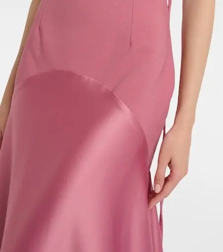 Solace Florie Satin-trimmed Halterneck Gown