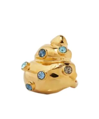 Oscar De La Renta Seashell Crystal-embellished Ring - Yellow