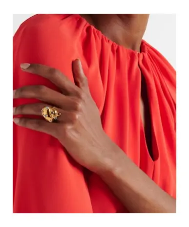 Oscar De La Renta Seashell Crystal-embellished Ring
