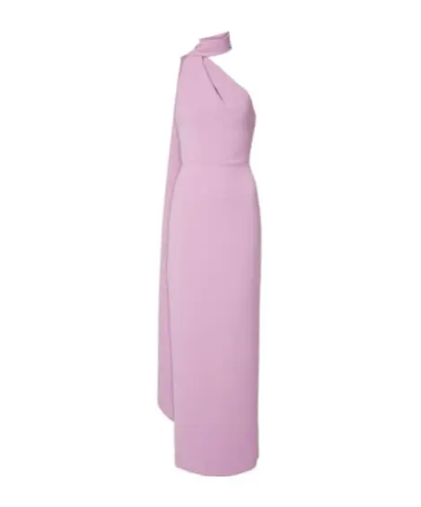 Solace Demi Asymmetric Scarf-detail Gown