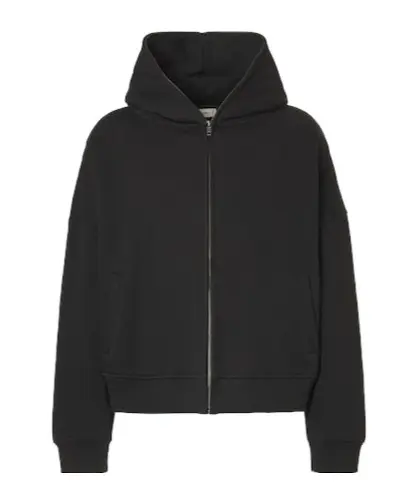 ENTIRE STUDIOS Eternal Zip Cotton Fleece Hoodie - Black