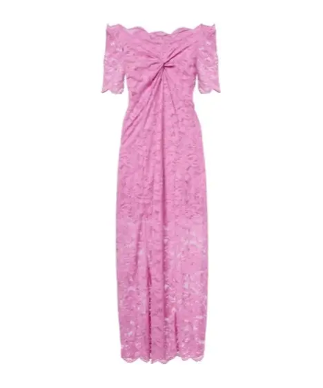 Rabanne Off-shoulder Lace Midi Dress