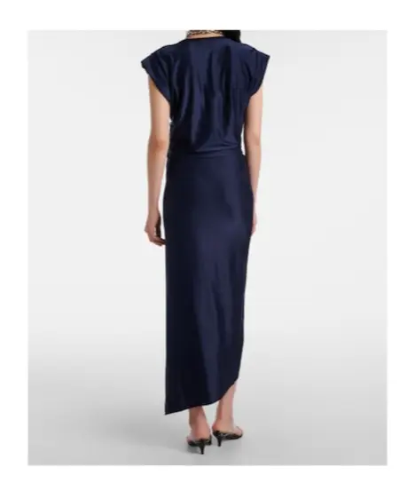 Rabanne Draped Jersey Maxi Dress