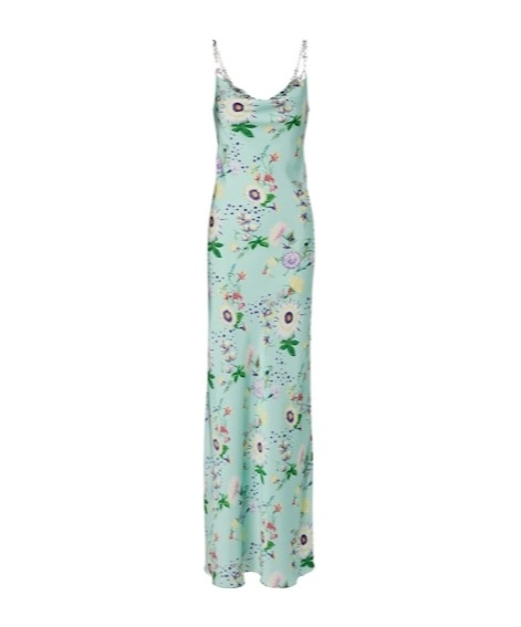 Rabanne Chain-detail Floral Maxi Dress - Green