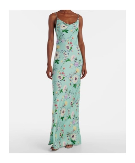 Rabanne Chain-detail Floral Maxi Dress - No