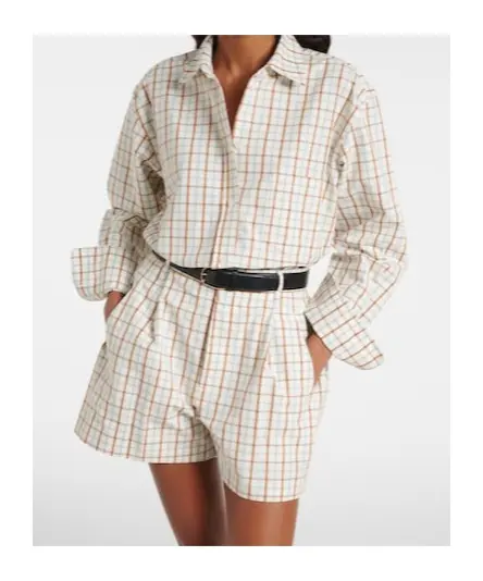 Victoria Beckham Checked Cotton Shirt