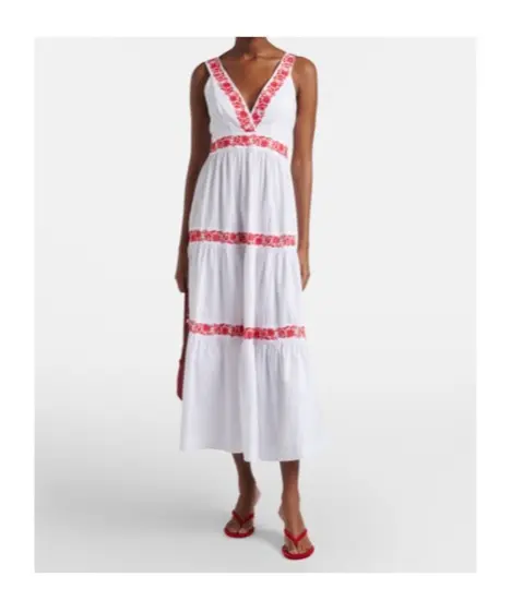 Heidi Klein Petalia Embroidered Cotton Maxi Dress