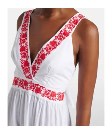Heidi Klein Petalia Embroidered Cotton Maxi Dress
