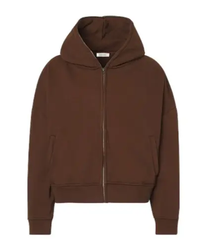 ENTIRE STUDIOS Eternal Zip Cotton Fleece Hoodie - Red