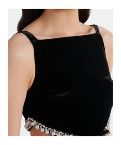SELF-PORTRAIT Cutout Velvet Maxi Dress