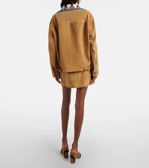 Etro Belted Suede Skirt