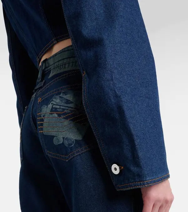JEAN PAUL GAULTIER Button-down Cropped Denim Jacket