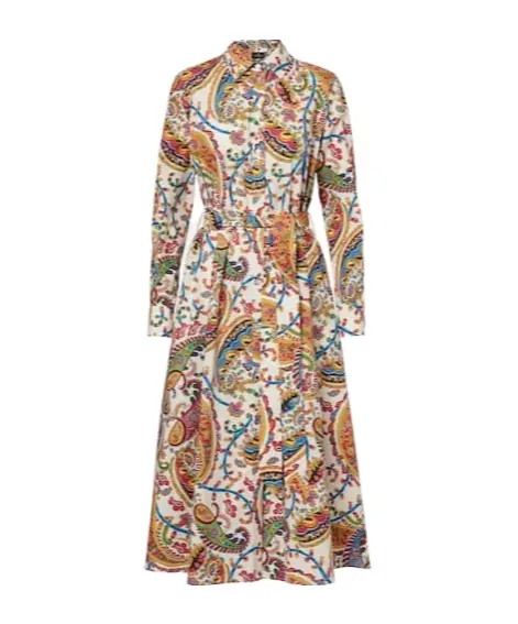 Etro Paisley Cotton Wrap Dress