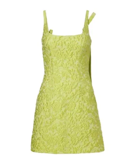 EMILIA WICKSTEAD Eliezer Floral Cloque Minidress - Green