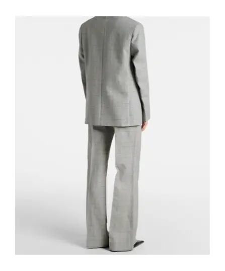 Victoria Beckham Checked Virgin Wool Straight Pants