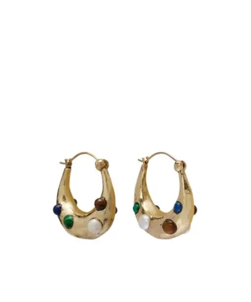 ALEMAIS Jem Rainbow Embellished Hoop Earrings
