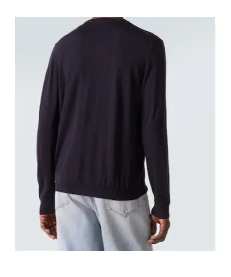 ALLUDE Crew Neck Knit Sweater