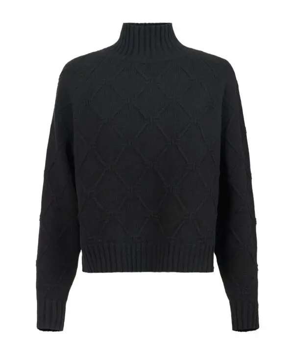 Elisabetta Franchi Logo-patch High-neck Jumper