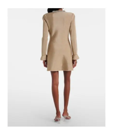 SELF-PORTRAIT Crystal-embellished Lamé Minidress