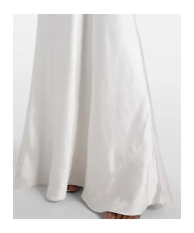 SELF-PORTRAIT Lace-trimmed Satin Gown