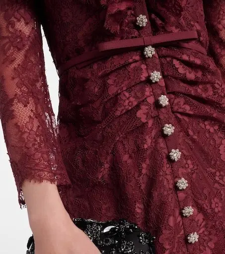 SELF-PORTRAIT Off-shoulder Lace Maxi Dress