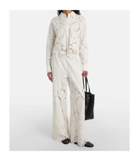 Veronica Beard Hollow-out Casual Pants