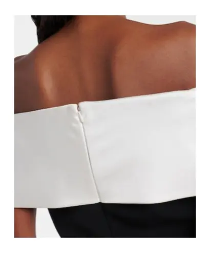 SELF-PORTRAIT Floral-appliqué Off-shoulder Crêpe Top
