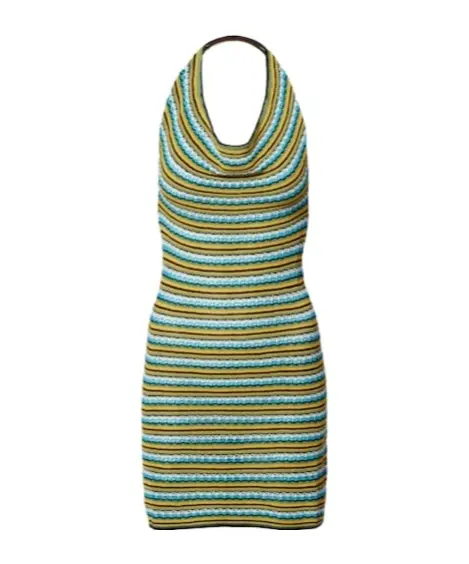 Staud Greta Striped Cotton Minidress